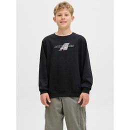Jack & Jones Jack & Jones Junior Jungen Sweatshirt &raquo;JCOTIER PRINT SWEAT CREW NECK SN JNR&laquo; schwarz 128