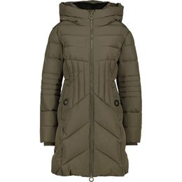 alife and kickin ALIFE & KICKIN Winterjacke &raquo;Damen PriscillaAK A&laquo; mit Kapuze Gef&uuml;tterter kurzer Mantel mit figurbetonter Passform und 2-Wege-Zip olive drab XXL XXL...