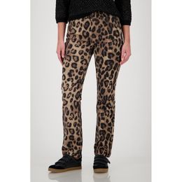 monari Röhrenhose mit Animalprint cinnamon gemustert 40 - N-Gr N-Gr 40 Trendige Hose mit allover Animalprint von monari