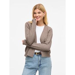 Vila Cardigan »VIRIL SHORT L/S KNIT CARDIGAN-NOOS« Falcon Detail:MELANGE XXL XXL Kurze Basic Strickjacke von Vila