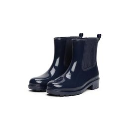 Tommy Hilfiger Chelseaboots »FLAG HARDWARE RAINBOOT«, Blockabsatz, Schlupfboots, Gummistiefel mit Logo-Emblem dunkelblau 37 37 Schlupfboots mit...