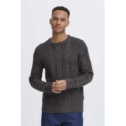 Strickpullover Blend "BHBASIM Crew", Damen, Gr. XL, grau (charcoal mix), Strick, Obermaterial: 50% Baumwolle, 47% Polyacryl, 3% Nylon, unifarben, regular fit normal, Rundhals, Rippb&uuml;ndchen, Pullover Strickpullover