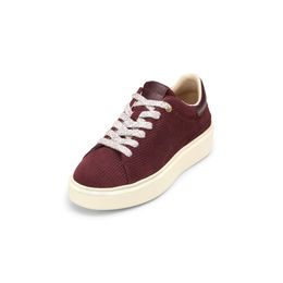 Marc O'Polo MARC O'POLO Damen Sneaker "aus Rindleder in Cordoptik", Gr. 37schwarz aubergine rot, Obermaterial: 100% Leder (Rind), unifarben, Schuhe