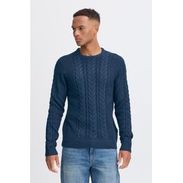 Strickpullover Blend "BHBASIM Crew", Herren, Gr. XXL, blau (marineblaus), Strick, Obermaterial: 50% Baumwolle, 47% Polyacryl, 3% Nylon, unifarben, regular fit normal, Rundhals, Rippbündchen, Pullover