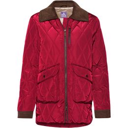 Brigitte von Sch&ouml;nfels Brigitte von Sch&ouml;nfels Lange Steppjacke mit Cord Rot (Gr&ouml;&szlig;e: 34)