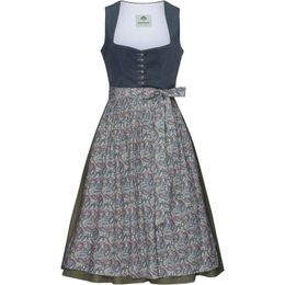 BERWIN Midi-Dirndl Marine/Oliv (Größe: 36)