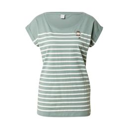 Iriedaily Shirt 'Racoon' Damen Gr&ouml;&szlig;e L mint / wei&szlig;