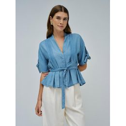 Salsa Jeans Bluse Damen Gr&ouml;&szlig;e S hellblau