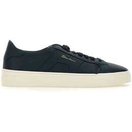 Santoni Low-Top Sneaker - 'Double Buckle' Sneakers - Gr. UK_8 - in Blau - f&uuml;r Damen
