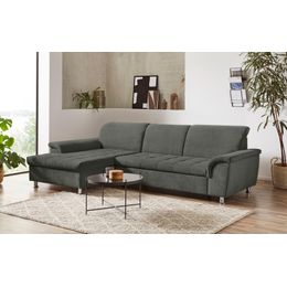 Ecksofa DOMO collection, B:279cm H:81cm T:162cm, grün, Wohnzimmer, Sofas, "Franzi, zeitlos und elegant, moderne Sitzheftung, L-Form", wahlweise mit