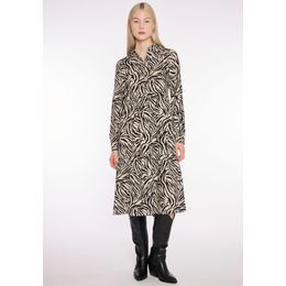 Haily's HAILY’S Damen Maxikleid "MD V DR Mi44ri", beige, Gr. XS, animal-print, Web, Obermaterial: 100% Viskose, Kleider, Sommerkleid, mit Volant