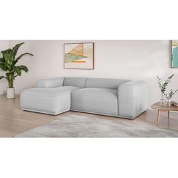 Ecksofa s.Oliver, B:259,5cm H:73cm T:155cm, grau, 100% Polyester, Sofas, "EMMERIK Designersofa, L-Form mit Wellenfederung, B/T/H: 260/155/73 cm",