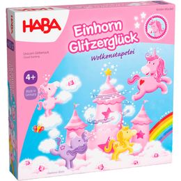 Haba Kinder Spiel "Einhorn Glitzerglück - Wolkenstapelei", bunt, Holz, Kunststoff, Pappe, Spiele