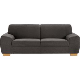 2,5-Sitzer DOMO collection, B:220cm H:81cm T:89cm, braun, Sofas, "Incanto, kubische Formensprache, komfortabel, flache Armlehnen"