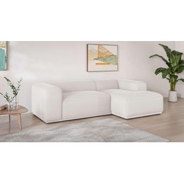 Ecksofa s.Oliver, B:259,5cm H:73cm T:155cm, beige, 100% Polyester, Sofas, "EMMERIK Designersofa, L-Form mit Wellenfederung, B/T/H: 260/155/73 cm",