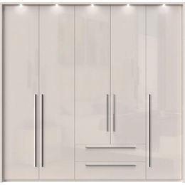 Dreht&uuml;renschrank Places of Style, B:232cm H:226cm T:60cm, beige, Spanplatte, Schr&auml;nke, "Piano, inklusive Rahmen und Beleuchtung,
