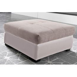 Hocker COTTA, B:100cm H:46cm T:70cm, braun, Edles Flachgewebe ( 100% Polyester ) / Feine Struktur ( 100% Polyester );Kunstleder SOFTLUX /