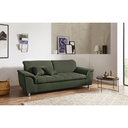 2,5-Sitzer DOMO collection, B:210cm H:81cm T:105cm, grün, Sofas, "Franzi, zeitlos und elegant, moderne Sitzheftung", wahlweise mit