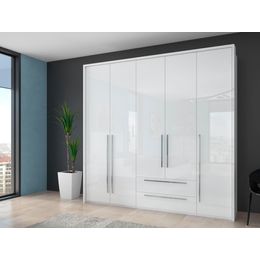Dreht&uuml;renschrank Places of Style, B:232cm H:226cm T:60cm, wei&szlig;, Spanplatte, Schr&auml;nke, "Piano, inklusive Rahmen und Beleuchtung, soft-close-Funktion",