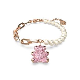 Swarovski Damen Armband "TEDDY", M, Metall Perlen, rosa, Metall, Perlen, Armbänder, mit Swarovski Kristall - mit Swarovski Perle