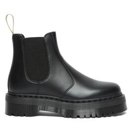 Dr. Martens Damen Chelseaboots "2976 Felix Vegan Plateau Chelsea Boots Quad", Gr. 44, schwarz, Lederimitat, Schuhe, Schlupfstiefelette mit