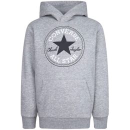 Converse Jungen Kapuzensweatshirt "für Kinder", grau, Gr. 128, bedruckt, unifarben, Sweatware, Obermaterial: 60% Baumwolle, 40% Polyester,