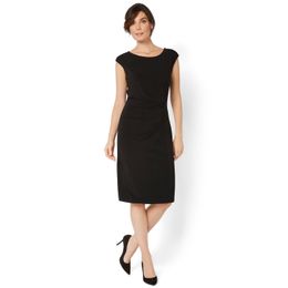 Damen Jerseykleid, schwarz, Gr. 48, HERMANN LANGE Collection, unifarben, Obermaterial: 95% Polyester, 5% Elasthan, Kleider, Sommerkleid mit eleganter