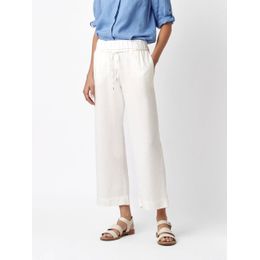 Toni Damen Schlupfhose "Pia Wide Leg 7/8", wei&szlig;, Gr. 48, unifarben, Web, Obermaterial: 50% Baumwolle, 25% Leinen, 25% Lyocell, Hosen, Sommerhose mit