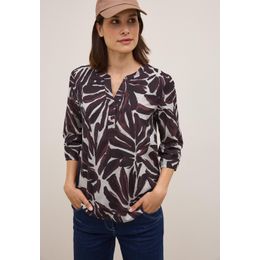 Cecil Damen Klassische Bluse, rot, Gr. S, bedruckt, Web, Obermaterial: 100% Baumwolle, Blusen, mit All-Over Print