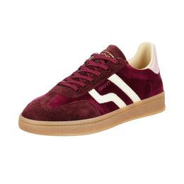 Gant Damen Sneaker "Cuzima", Gr. 39, rot, Schuhe, Retro Sneaker, Schnürschuh mit honigfarbener Gummilaufsohle