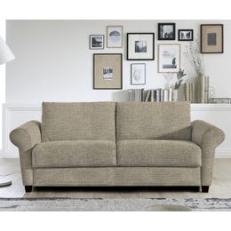 Schlafsofa Bali "ELISA Dauerschl&auml;fer in 140 und 160er Breite", braun (hellbraun), B:211cm, 100%PES, Sofas, Schlafsofa, komfortabler Ergoflex-Lattenrost
