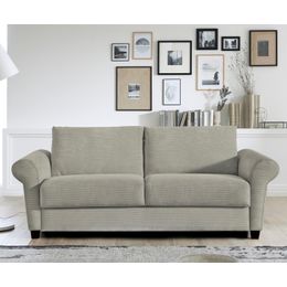 Schlafsofa Bali "ELISA Dauerschl&auml;fer in 140 und 160er Breite", grau (hellgrau), B:211cm, 92% Polyester, 8% Polyacryl, Sofas, Schlafsofa, komfortabler Ergoflex-Lattenrost