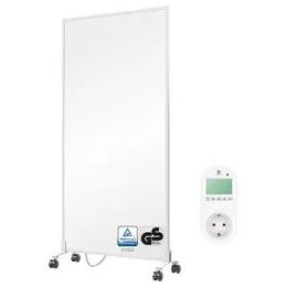 Bringer® Infrarotheizung Standgerät - 1200 (BRIH1200) / BRTT: Steck-Thermostat programmierbar / Weiß