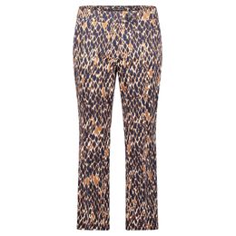 Betty Barclay Businesshose mit B&uuml;gelfalte in Dark Blue/Brown | Gr.: 44