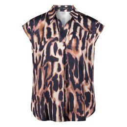 Betty Barclay Satin-Bluse mit Kragen in Dark Blue/Ros&eacute; | Gr.: 42