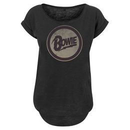 F4NT4STIC Long Cut T-Shirt David Bowie Logo' in schwarz | Gr.: L