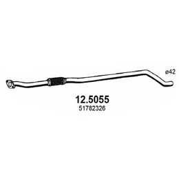 Asso Abgasrohr Mitte für ALFA ROMEO FIAT ABARTH 55700852 51782326 12.5055