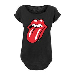 F4NT4STIC Long Cut T-Shirt The Rolling Stones Zunge in schwarz | Gr.: XXL