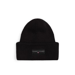 Tommy Jeans Beanie »TJM LINEAR« in Grobstrick, mit Umschlag Black