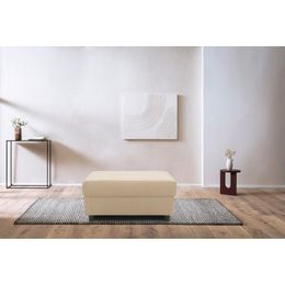DOMO collection Polsterhocker »Turah 2 in Cord oder Luxus-Microfaser« moderner Polsterhocker, passend zum Ecksofa, B/T/H: 83/60/44 cm beige