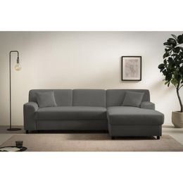 DOMO collection Ecksofa »Turah 2, L-Form, Cord oder Luxus-Microfaser, komfortabler Federkern« B/T/H: 241/146/79 cm, incl. Zierkissen, wahlweise mit...