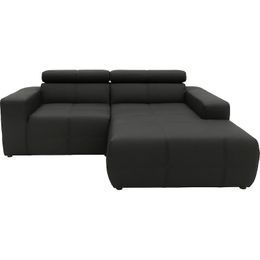 DOMO collection Ecksofa »Brandon, inkl. Kopfteilverstellung, B/T/H: 214/100/80 cm, L-Form« Mit Kopfteilverstellung, auch in Leder und Cord, L-Form...