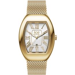 Ice Watch ICE-WATCH Quarzuhr »ICE boliday - Dome - Metal - Small - 3H + Date« Armbanduhr, Damenuhr, Edelstahlarmband, Datum, analog goldfarben-weiß...