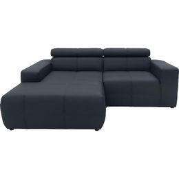 DOMO collection Ecksofa »Brandon, inkl. Kopfteilverstellung, B/T/H: 214/100/80 cm, L-Form« Mit Kopfteilverstellung, auch in Leder und Cord, L-Form...