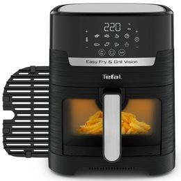 Tefal Heißluftfritteuse »Easy Fry & Grill Vision« 1550 W Sichtfenster, schnell & energiesparend, 8 Programme, EY5068 schwarz