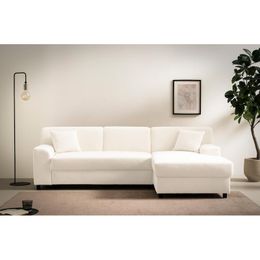 DOMO collection Ecksofa »Turah 2, L-Form, Cord oder Luxus-Microfaser, komfortabler Federkern« B/T/H: 241/146/79 cm, incl. Zierkissen, wahlweise mit...