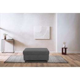 DOMO collection Polsterhocker »Turah 2 in Cord oder Luxus-Microfaser« moderner Polsterhocker, passend zum Ecksofa, B/T/H: 83/60/44 cm grau