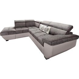 COTTA Ecksofa &raquo;Speedway L-Form&laquo; mit Kopfteilverstellung, wahlweise mit Bettfunktion & Bettkasten beige Kunstleder SOFTLUX / Struktur (100% Polyester);