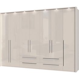 Places of Style Dreht&uuml;renschrank &raquo;Piano, inklusive Rahmen und Beleuchtung, soft-close-Funktion&laquo; 277 oder 322cm breit, 226cm hoch, mit 4 Schubladen, UV