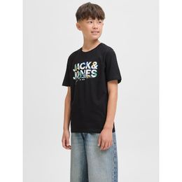 Jack & Jones JACK & JONES JUNIOR T-Shirt &raquo;JJGEPLAS TEE SS CREW NECK JNR&laquo; Black 152 152 T-Shirt von Jack & Jones Junior